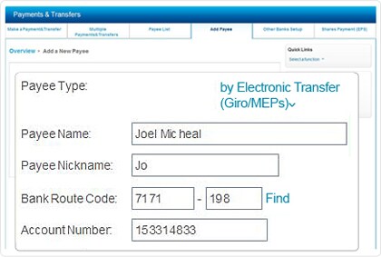 Online Funds Transfer | Credit Facility | Business Credit - Citibank ...